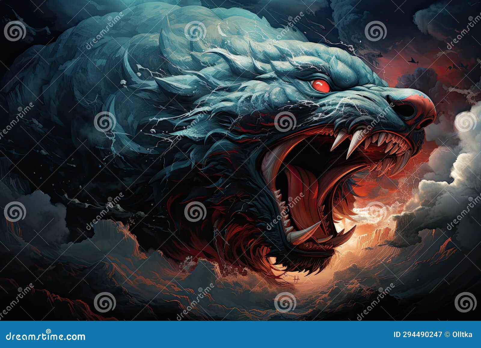 Fantasy Wolf Creature Wallpapers: Concept Art In White With Amber And ...