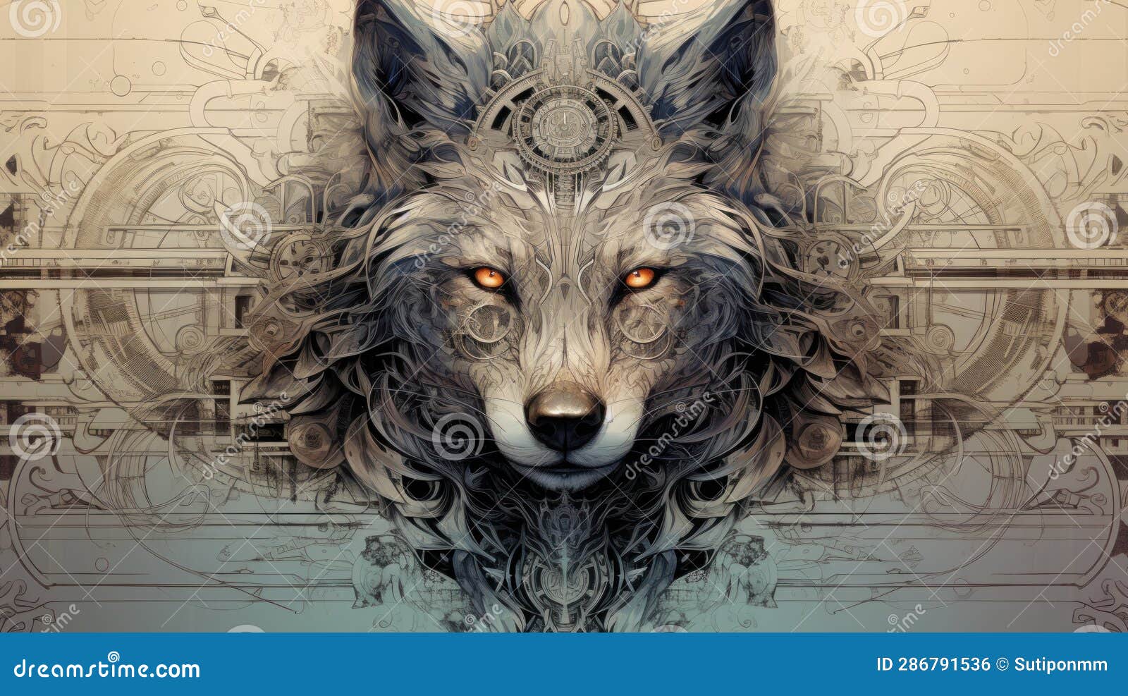 Fantasy Wolf - Fire, Flames, Ashes, Smoke, Embers, Mist, Fog - White ...