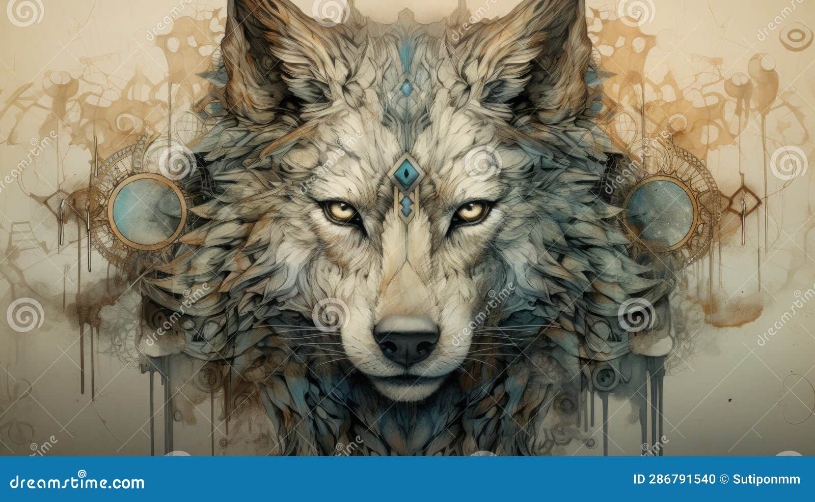 Fantasy Wolf - Fire, Flames, Ashes, Smoke, Embers, Mist, Fog - White ...