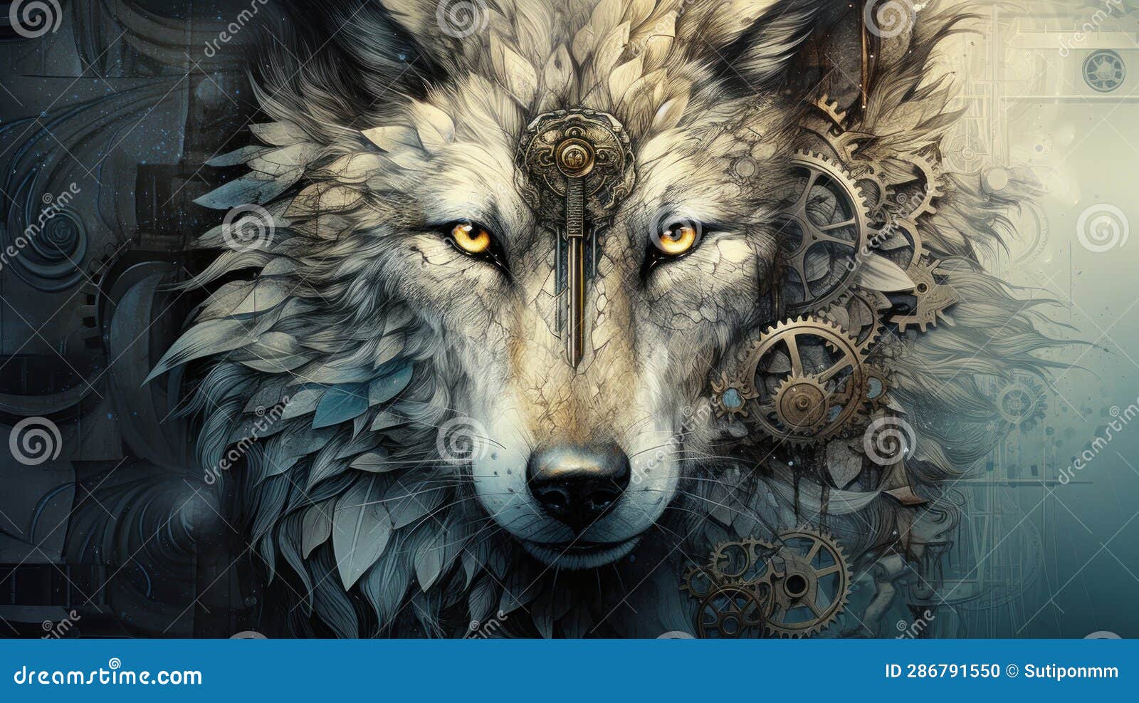 Fantasy Wolf - Fire, Flames, Ashes, Smoke, Embers, Mist, Fog - White ...