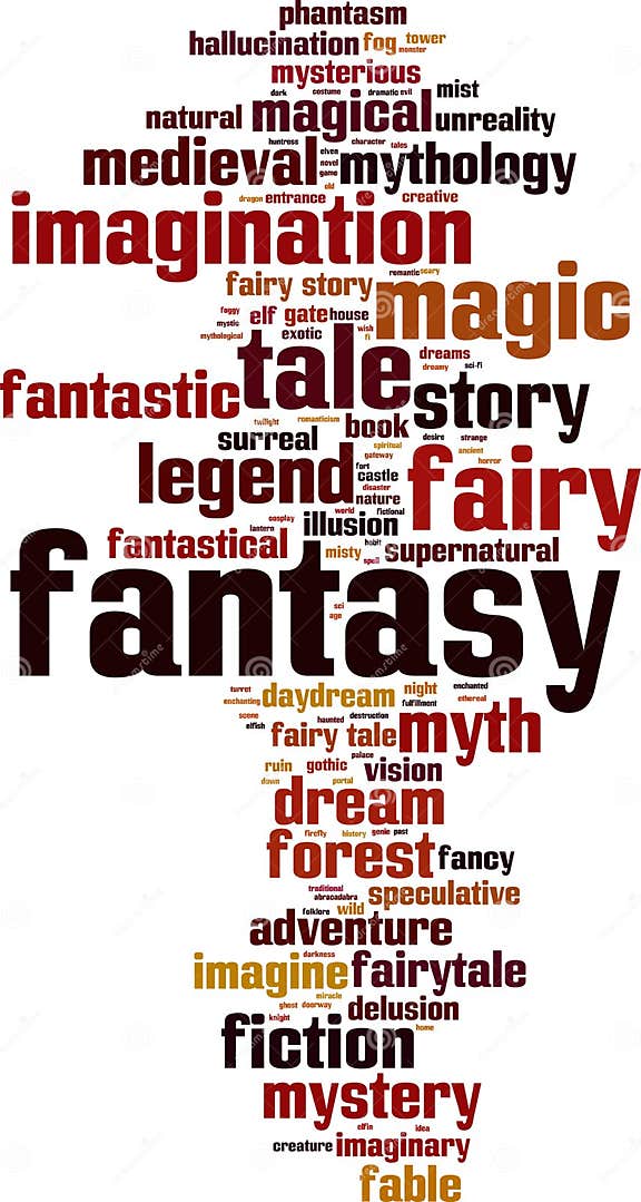 Fantasy word cloud stock vector. Illustration of fable - 184523847