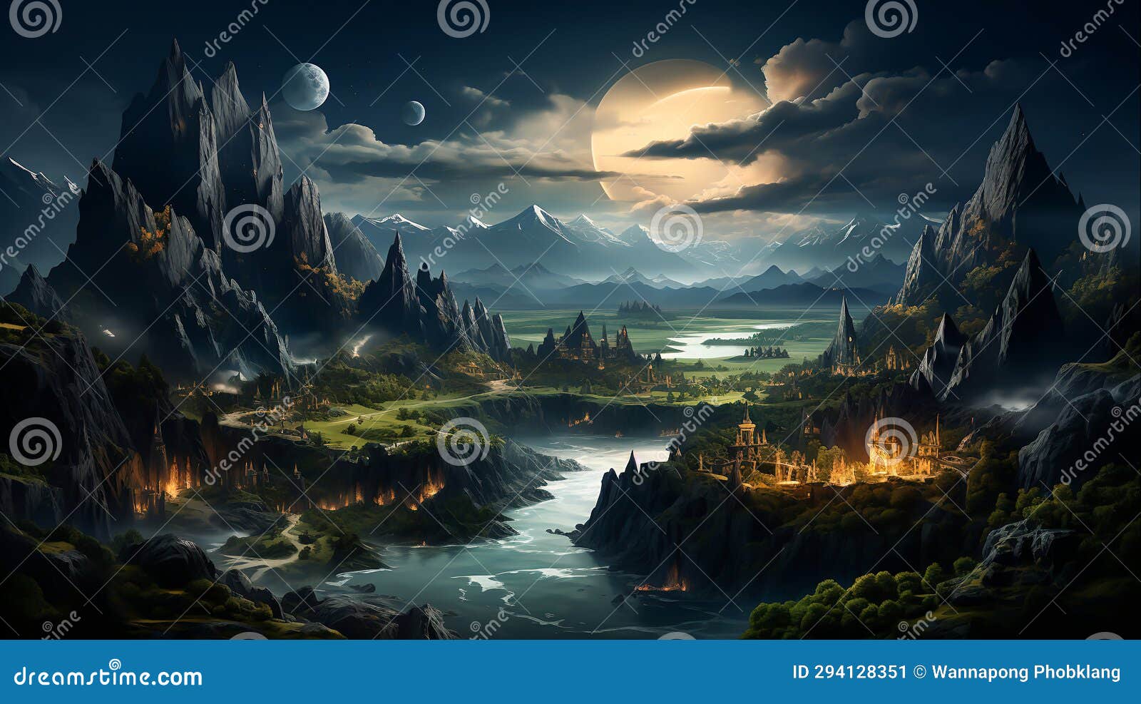 Fantasy World Map Embark on Mystical Journeys in Imaginary Lands ...