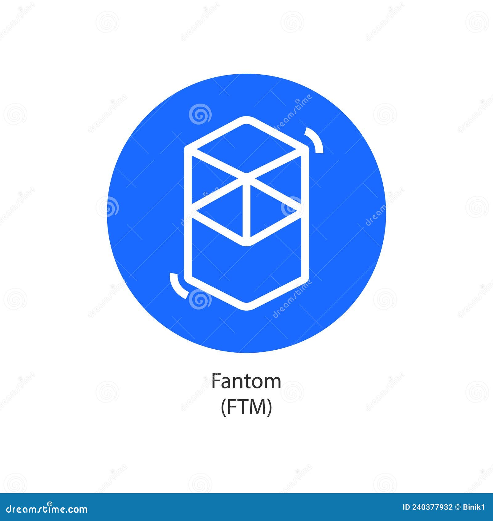 FTM - Fantom. The Icon Of Crypto Coins Or Market Emblem. Vector ...