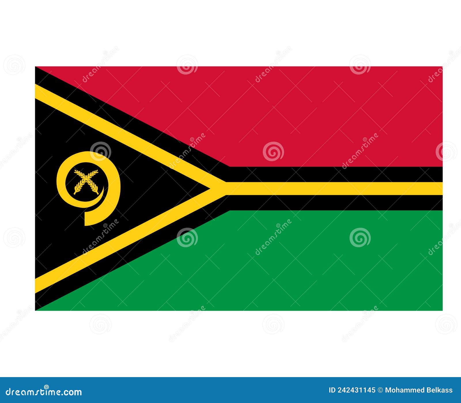 Vanuatu Flag National Oceania Emblem Symbol Icon Vector Stock Vector ...