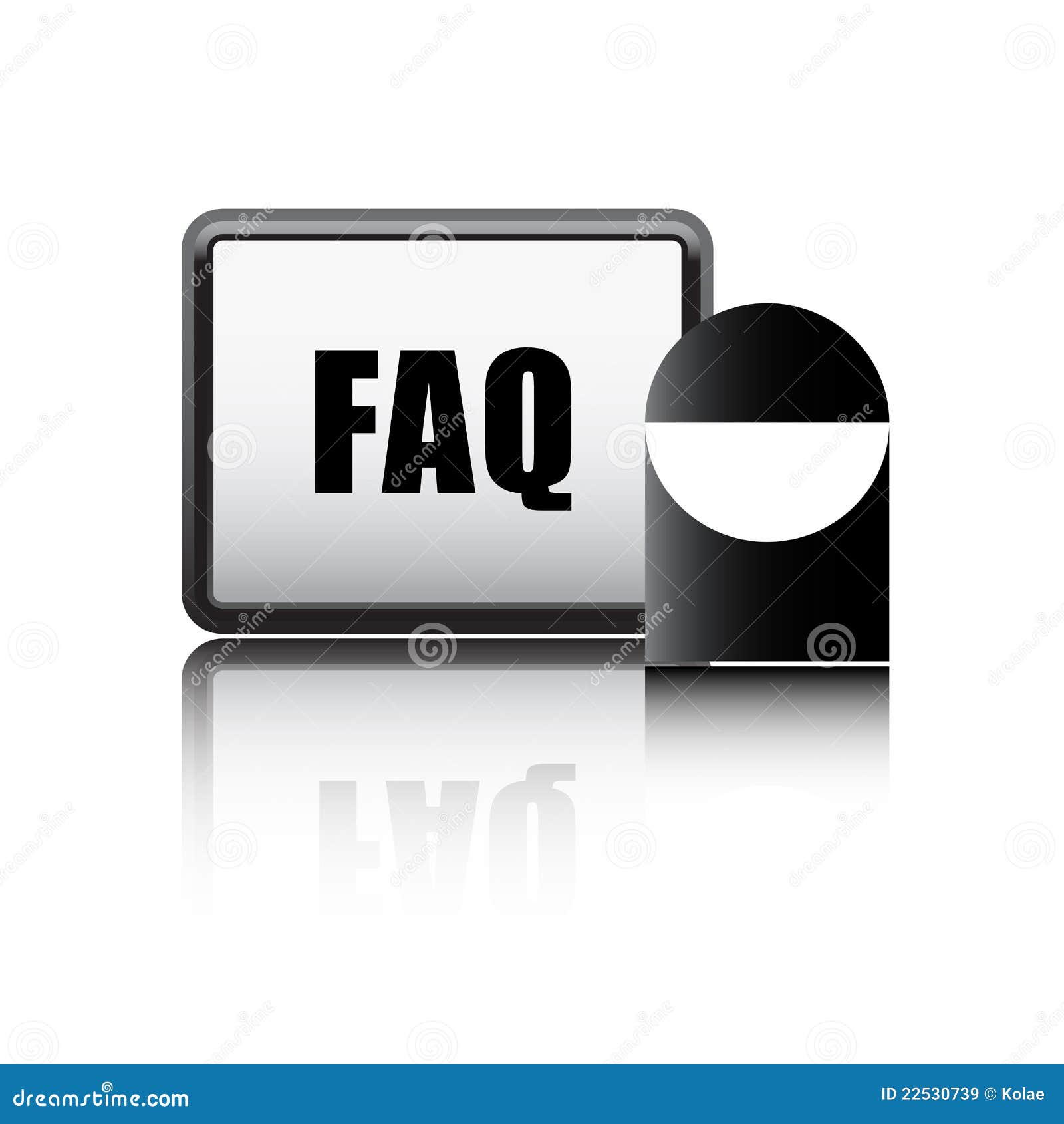 FAQ stock vector. Illustration of info, black, symbol - 22530739