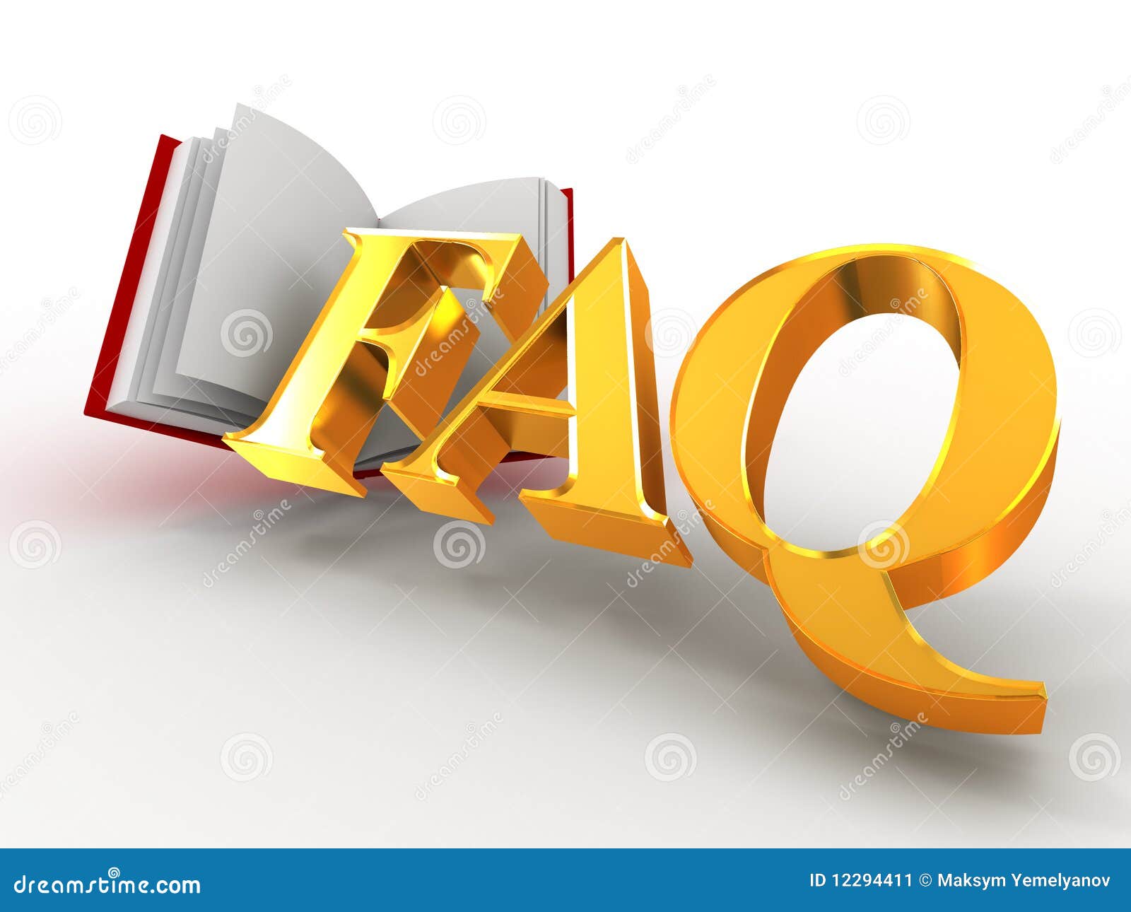 Faq. 3d stock illustration. Illustration of shape, decisions - 12294411