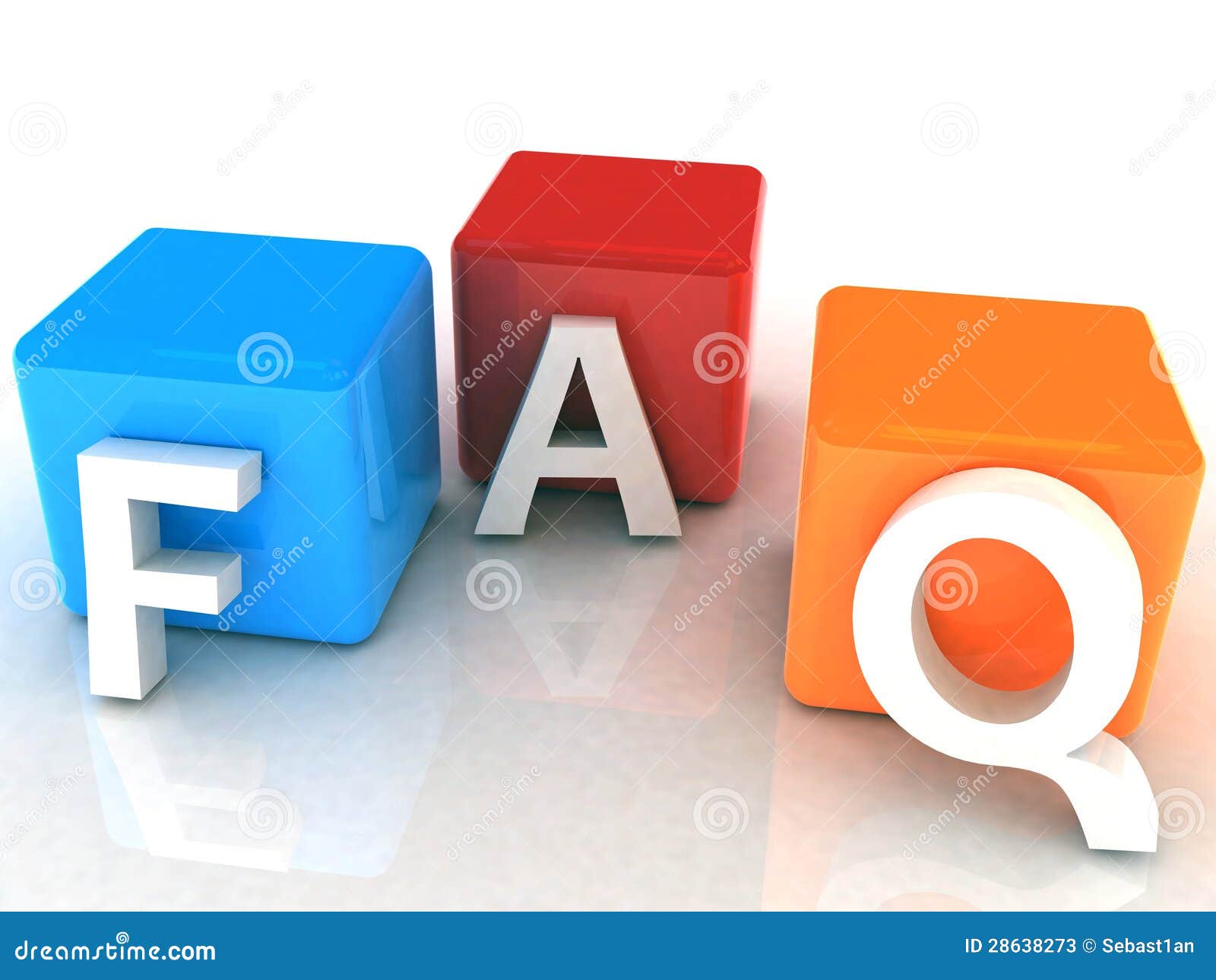 FAQ 3D stock de ilustración. Ilustración de problema - 28638273