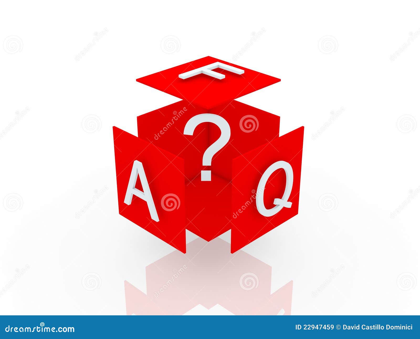 Faq 3d render illustration stock illustration. Illustration of ...