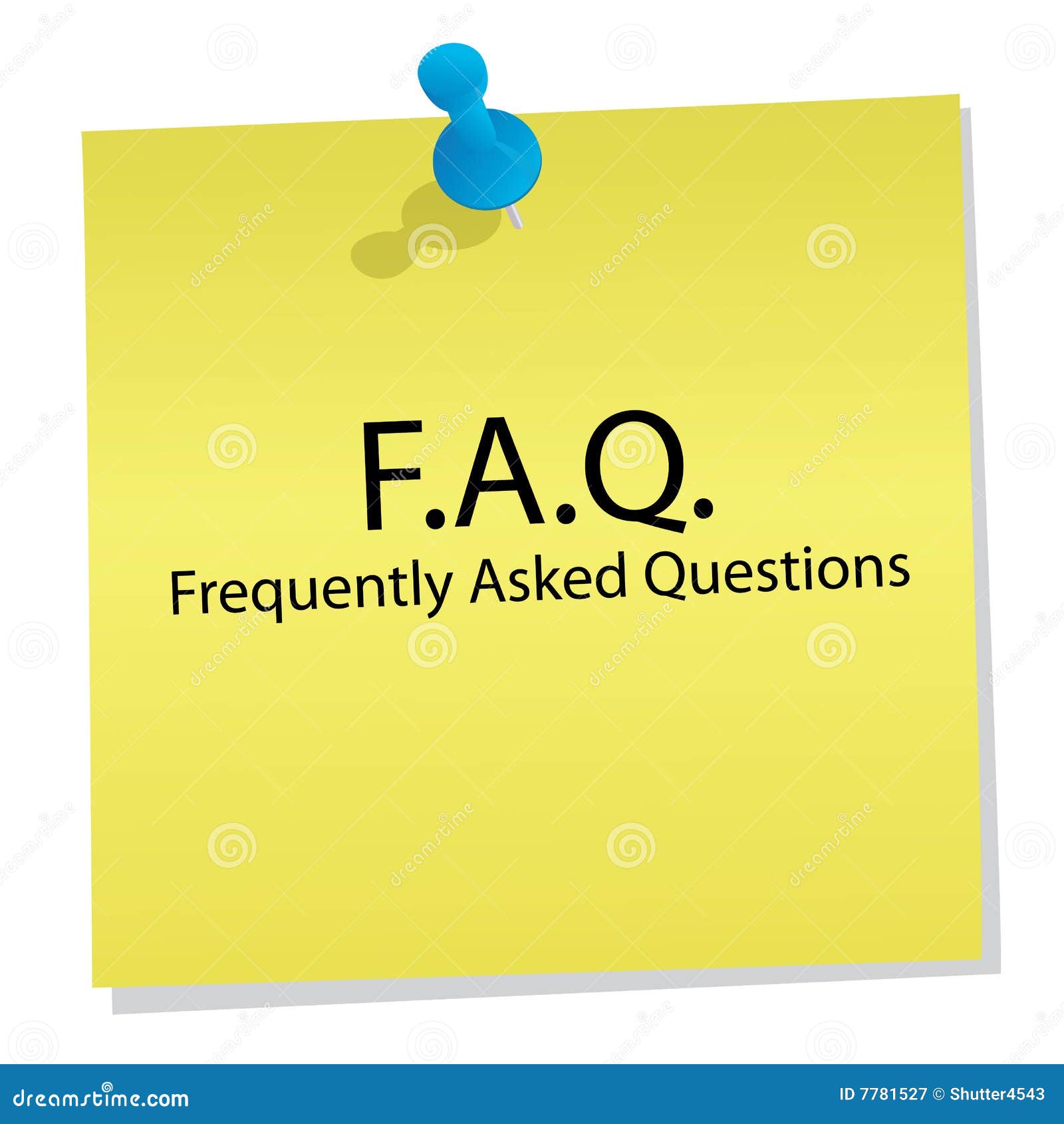FAQ stock illustration. Illustration of supplies, thumbtack - 7781527
