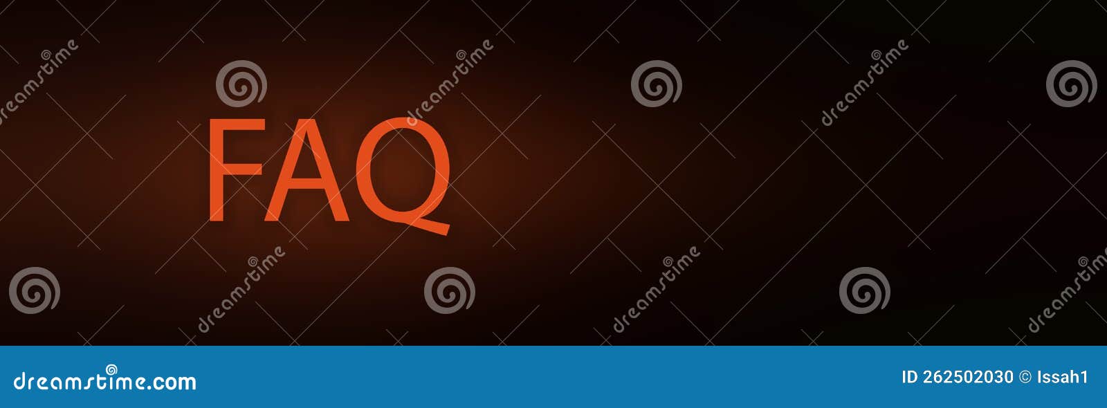 FAQ Abbreviation with Orange on a Black Background and Glow Effect ...