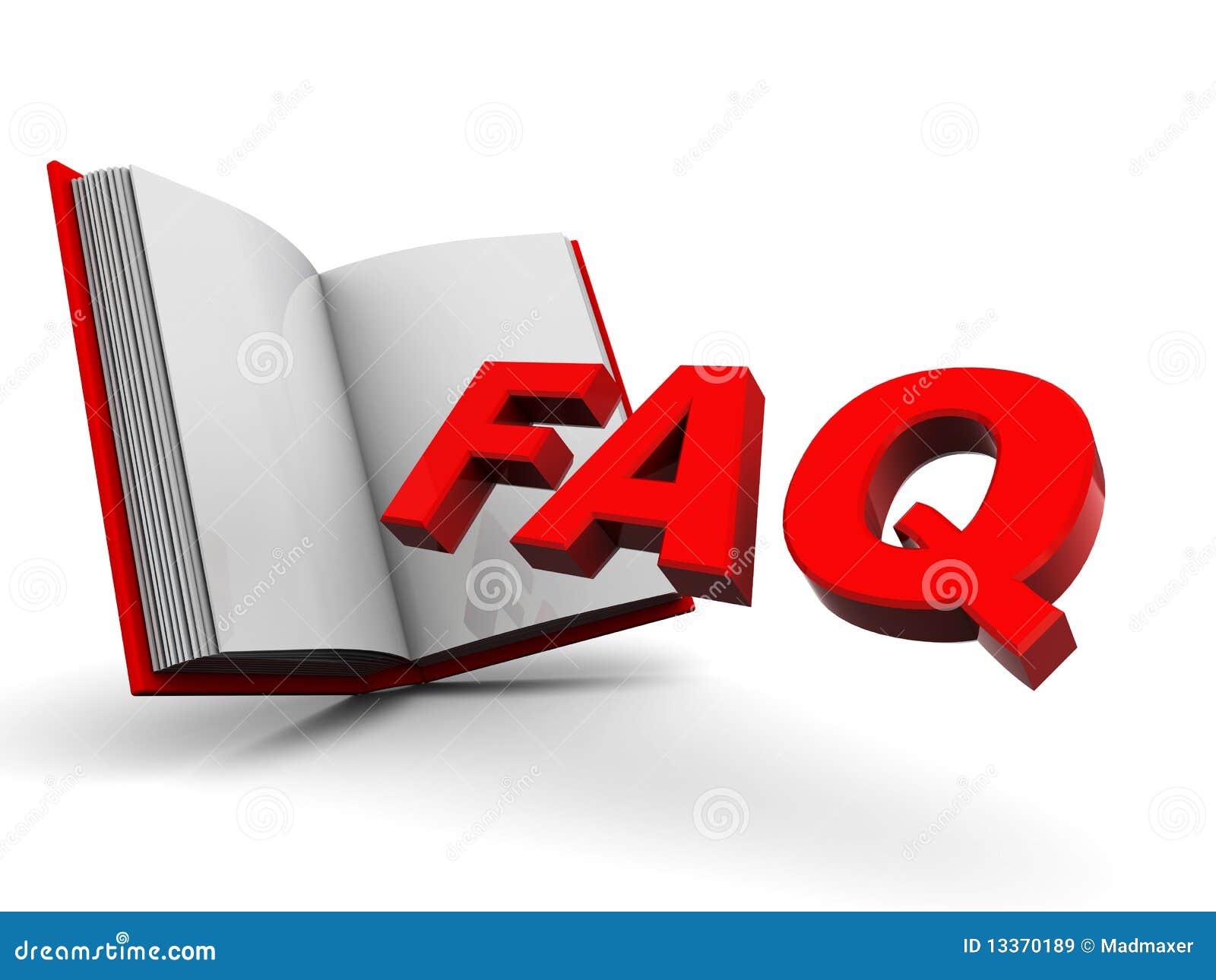 Faq book stock illustration. Illustration of single, reflection - 13370189