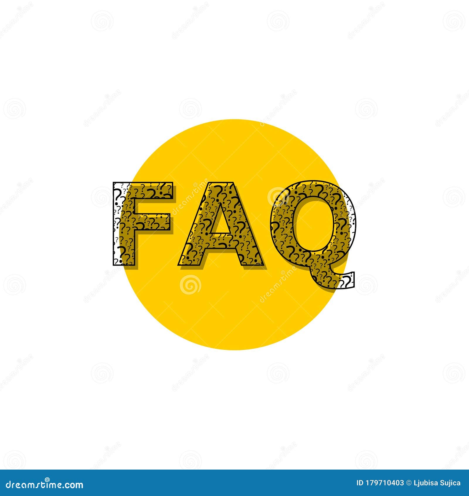 FAQ Button Icon Isolated on White Background Stock Illustration ...