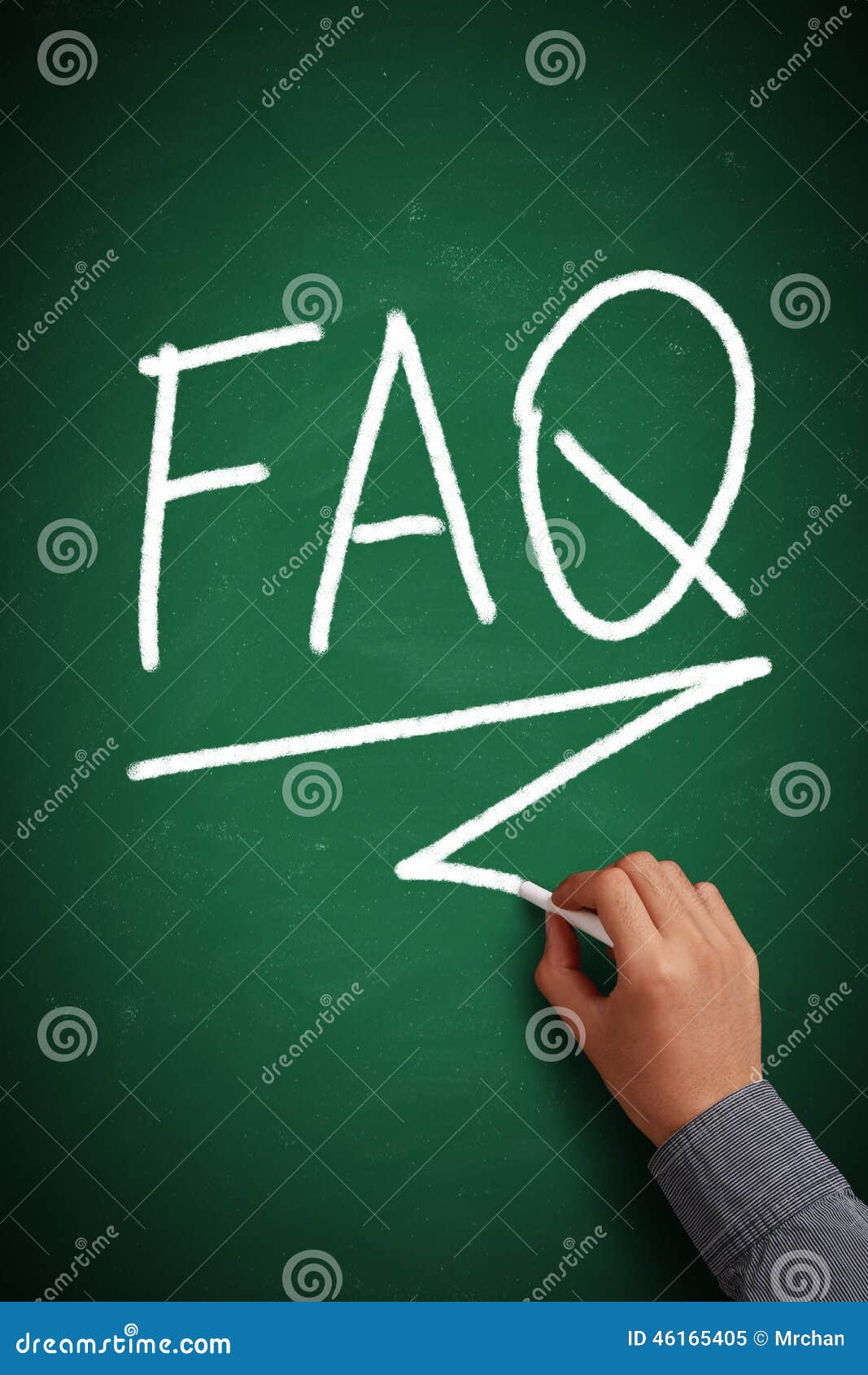 FAQ on Chalkboard stock image. Image of asking, empty - 46165405