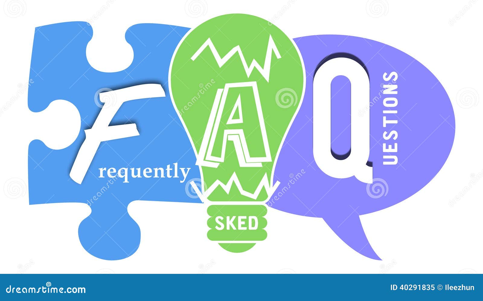 FAQ in Colourful Shapes stock illustration. Illustration of design ...