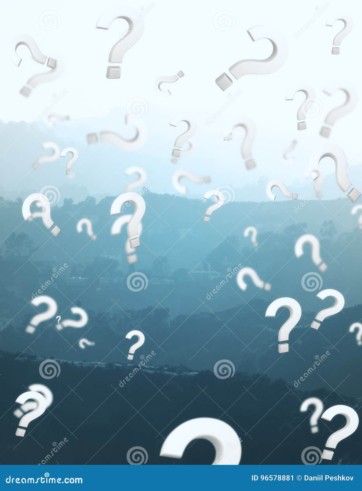 Row Of Falling Interrogation Marks Royalty-Free Stock Image ...