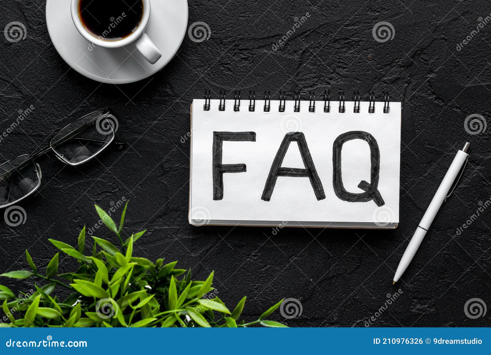 FAQ Concept. Text on Office Table Stock Photo - Image of servise ...
