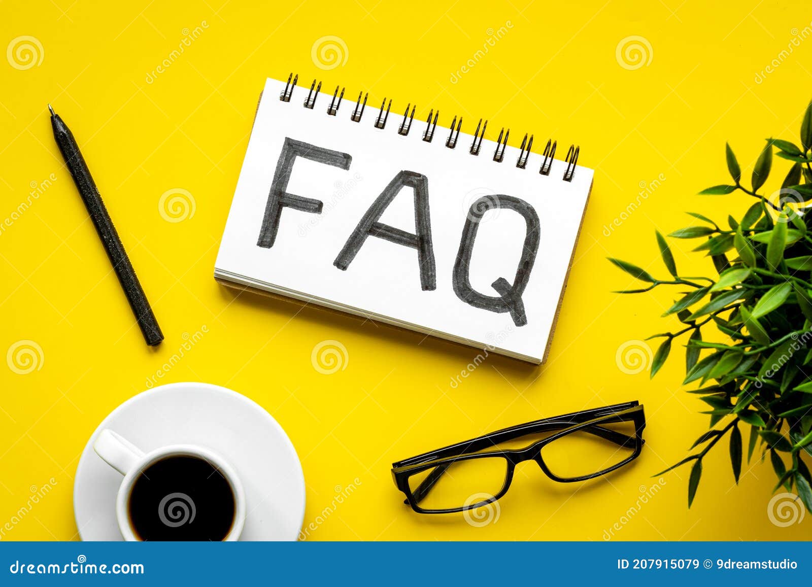 FAQ Concept. Text on Office Table Stock Image - Image of text, sign ...