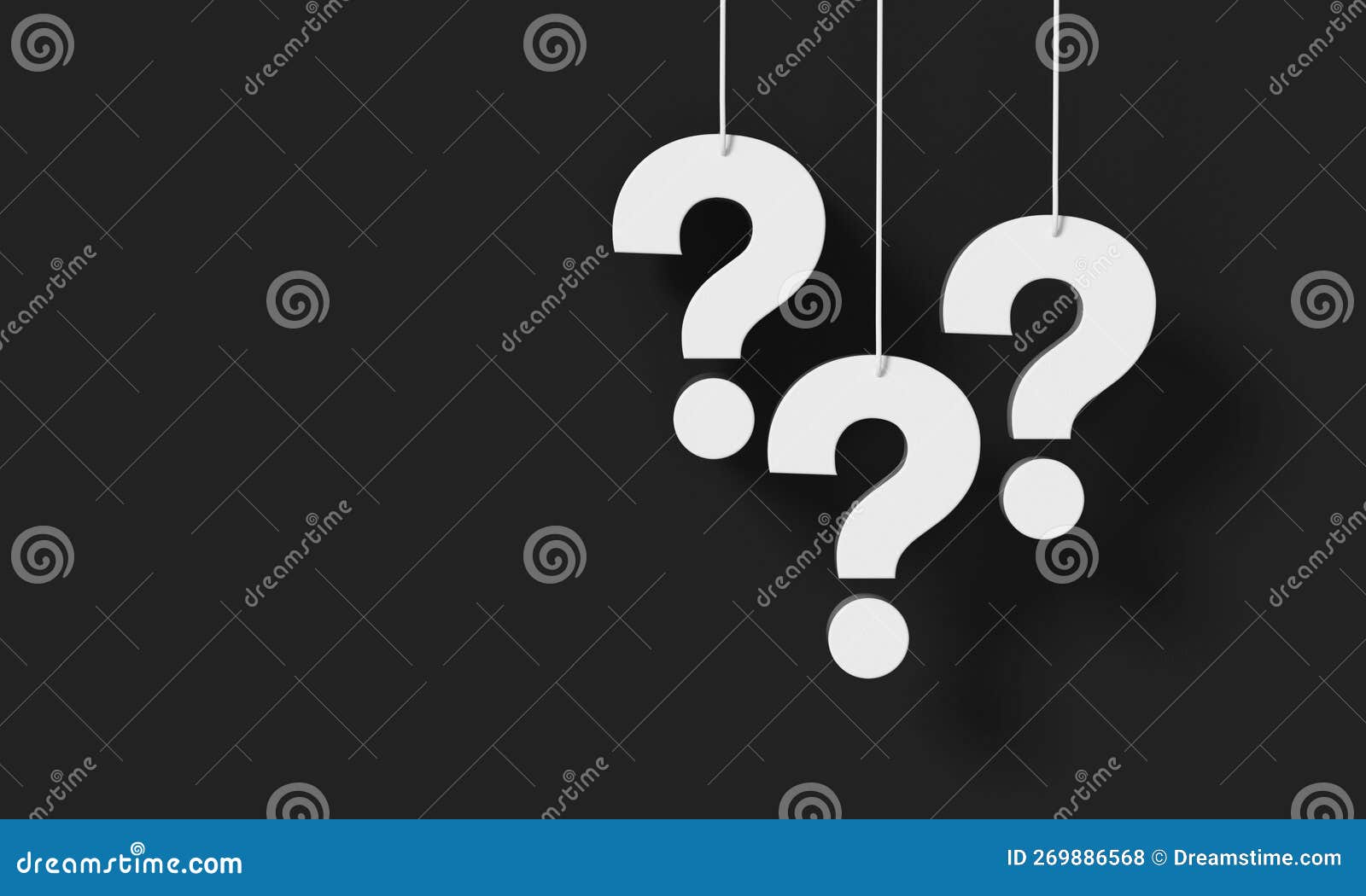 Three Question Mark Cartoon Vector And Illustration, Black And White ...