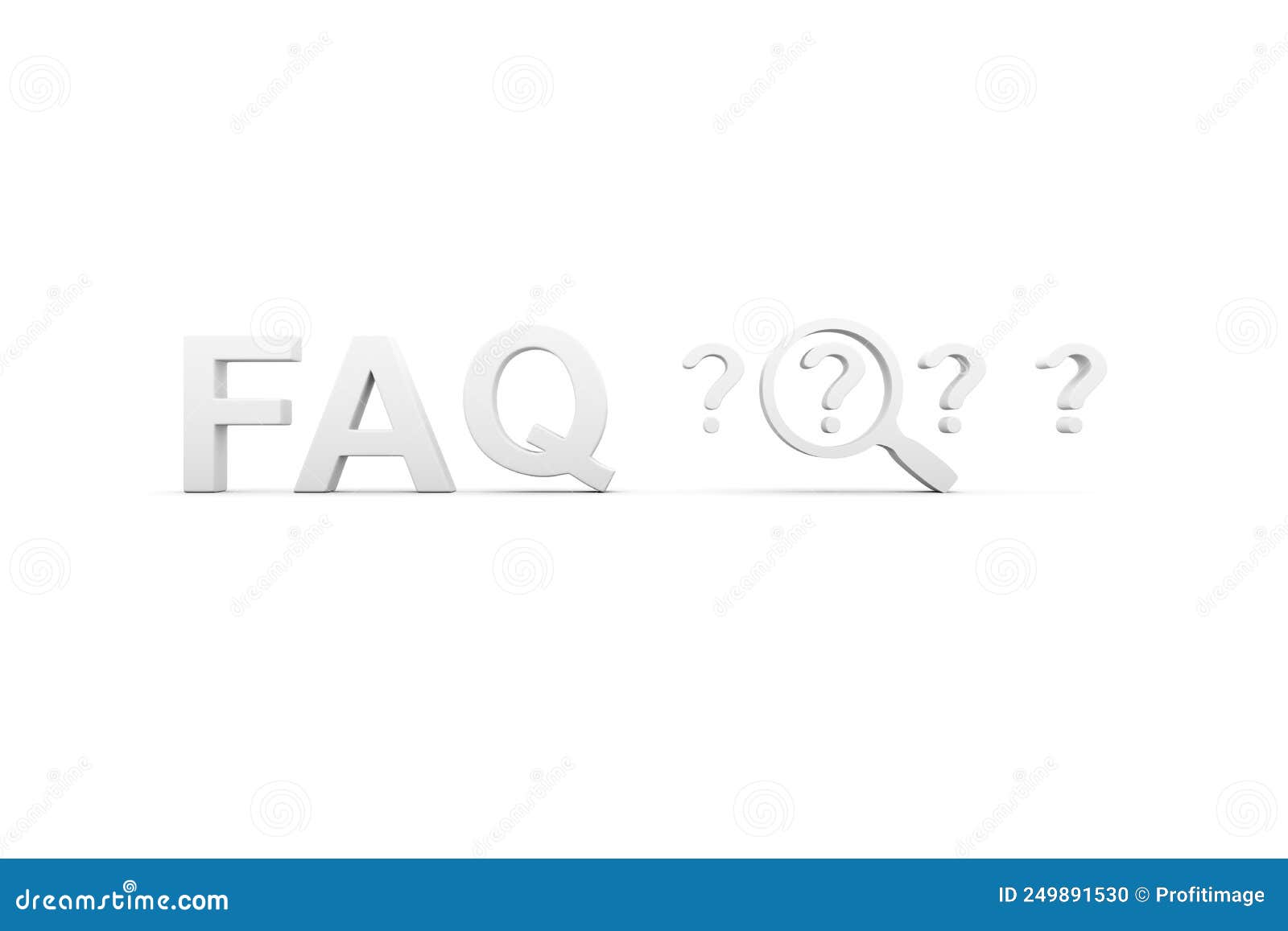 FAQ Concept White Background 3d Stock Illustration - Illustration of ...