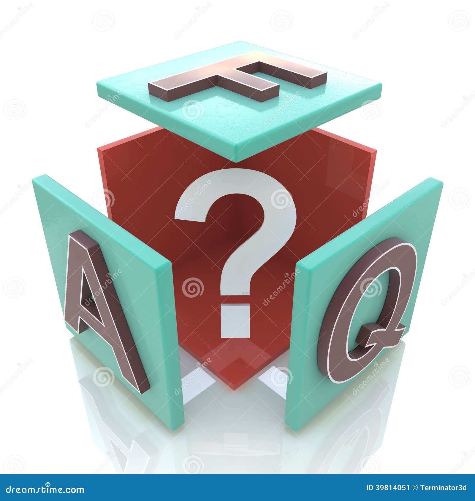 Faq cube stock illustration. Illustration of assistance - 39814051