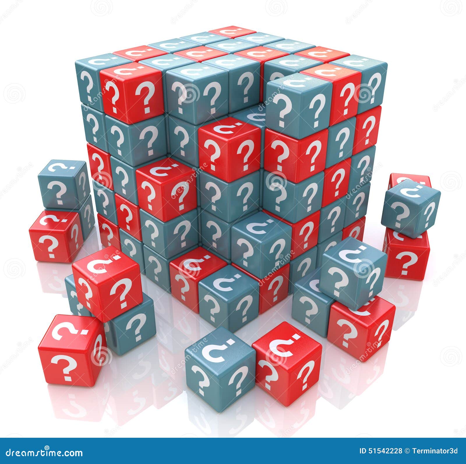 FAQ Cube with a Question Marks Stock Illustration - Illustration of ...