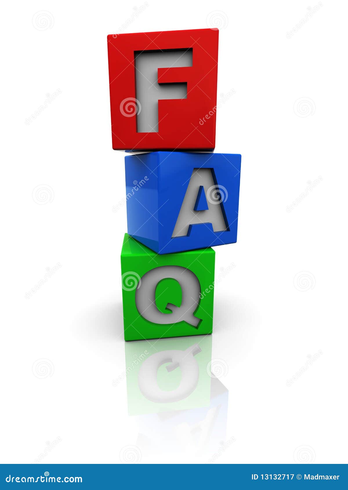 Faq cubes stock illustration. Illustration of three, asked - 13132717