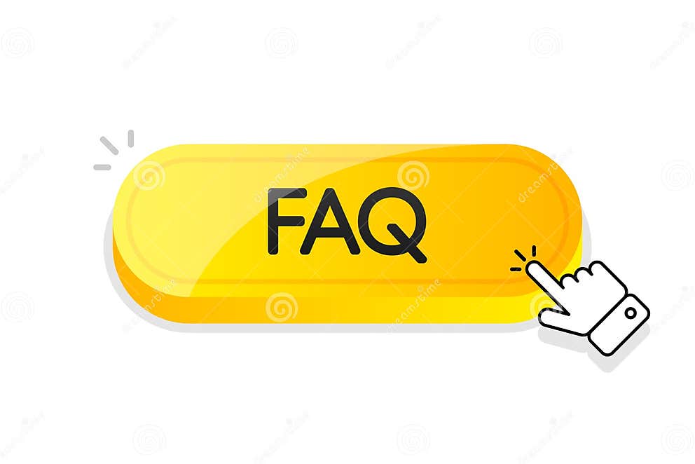 FAQ 3d Button. Mouse Touched Button. Vector Illustration. Stock Vector ...
