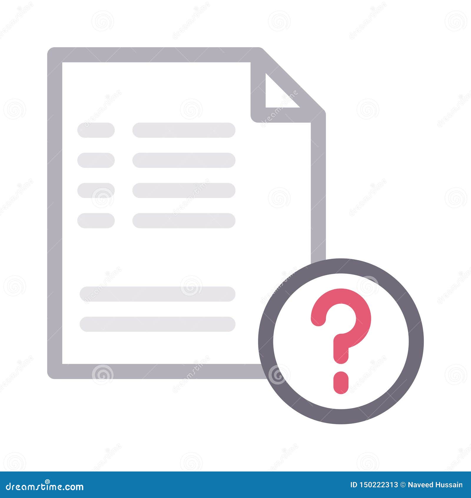 FAQ Files Thin Color Line Vector Icon Stock Vector - Illustration of ...