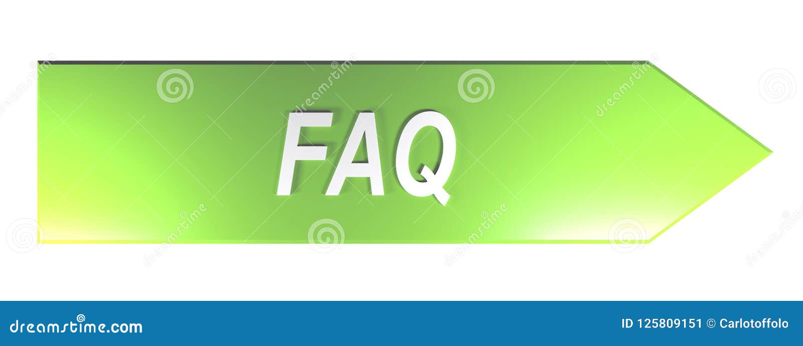 FAQ On Green Arrow - 3D Rendering Stock Illustration - Illustration of ...