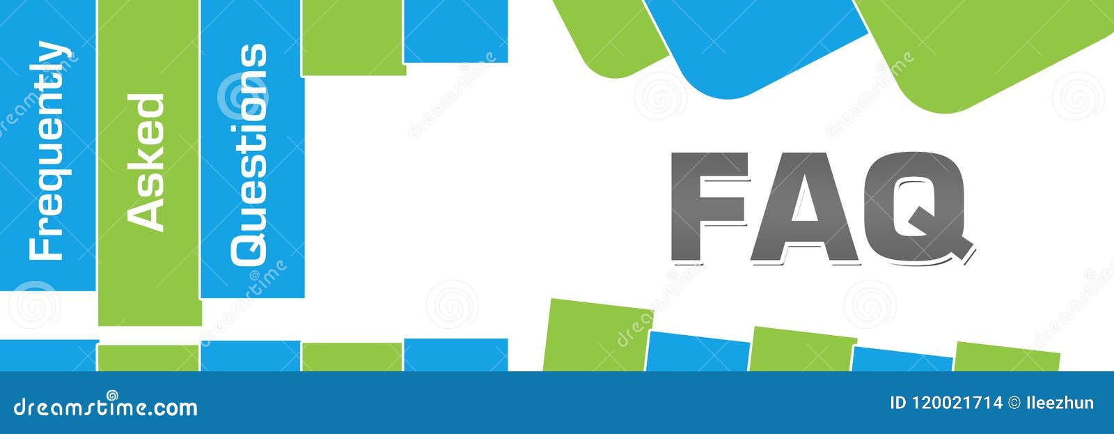 FAQ Green Blue Abstract Shapes Horizontal Stock Illustration ...