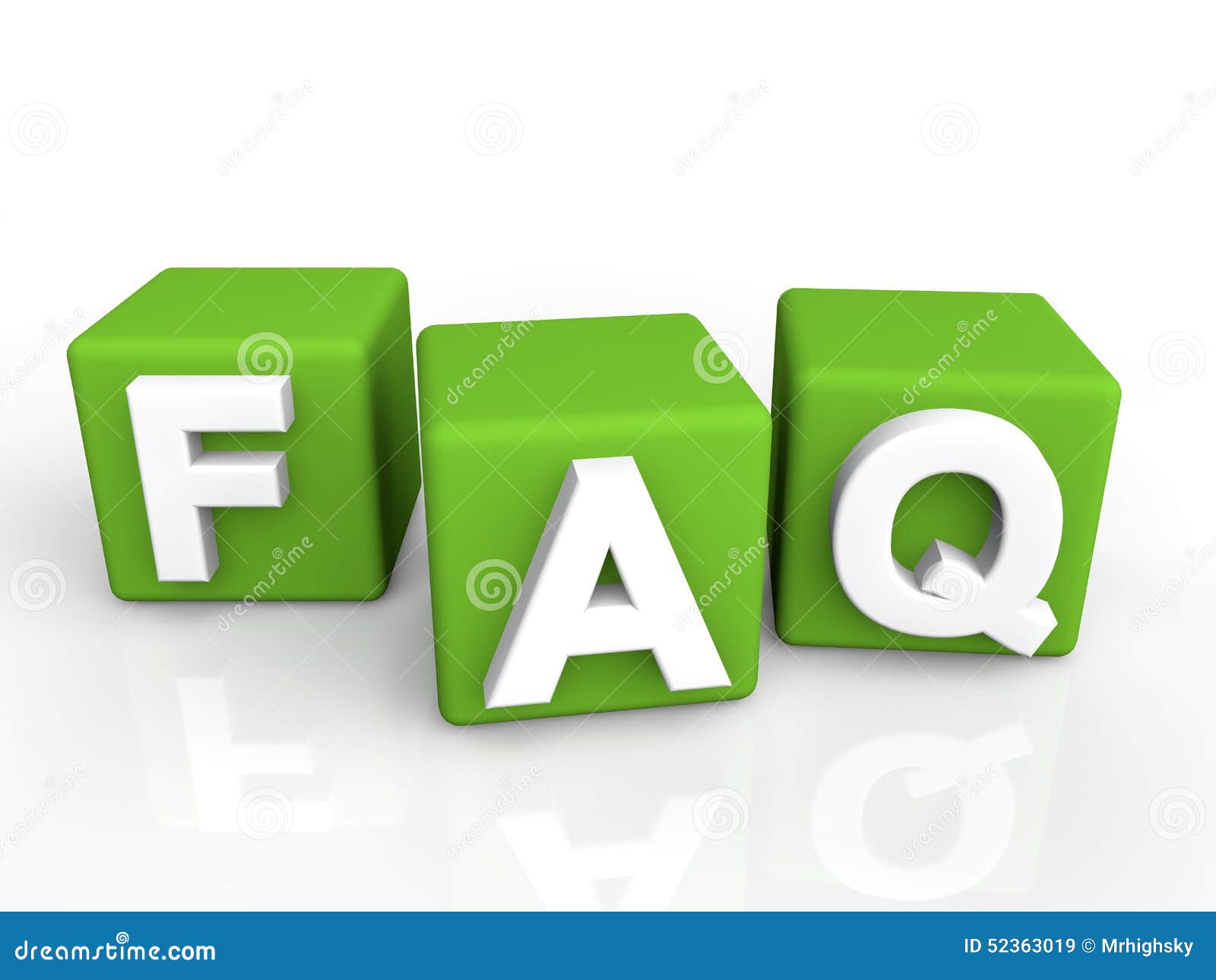 FAQ green cubes stock illustration. Illustration of white - 52363019