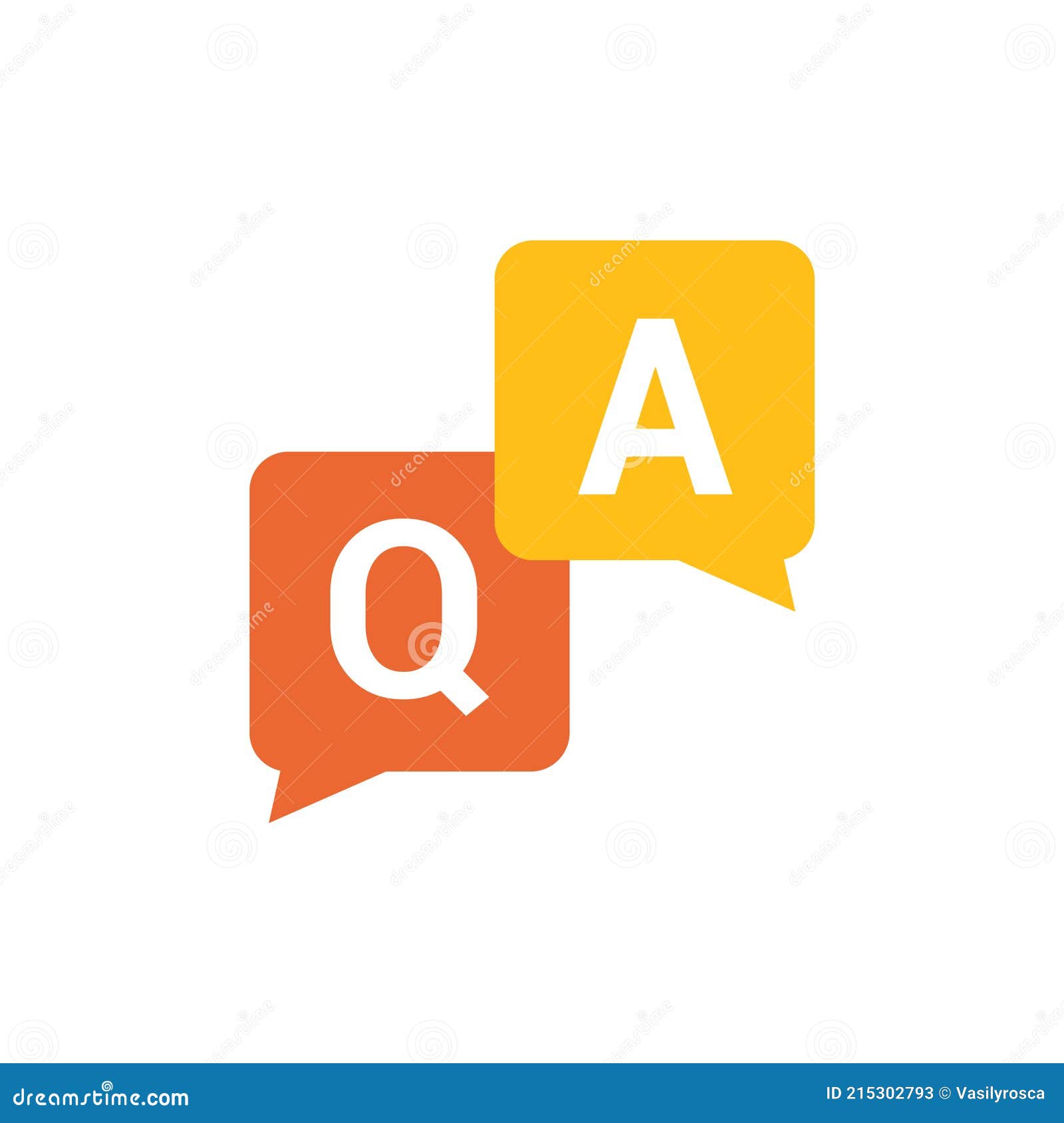 Faq Help Flat Design Icon. Query Frequently Question Speech Vector ...