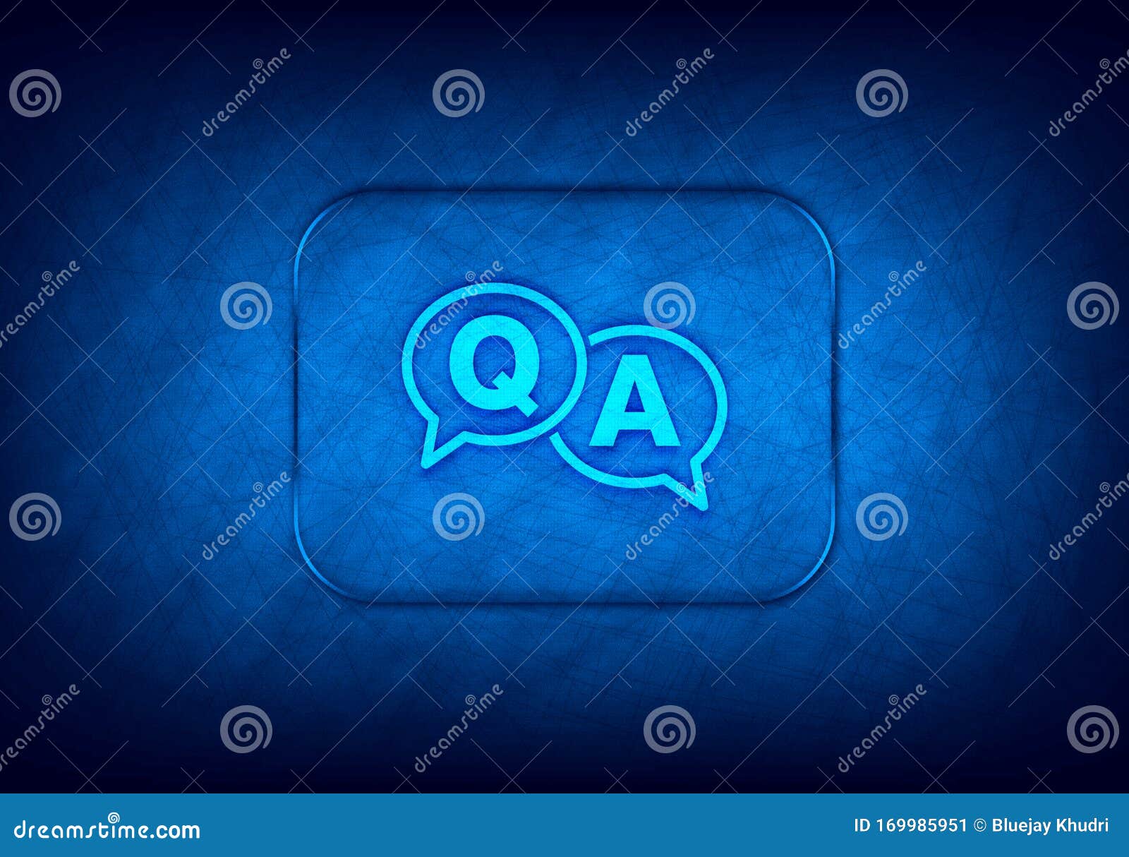 Faq Icon Abstract Digital Design Blue Background Stock Illustration ...