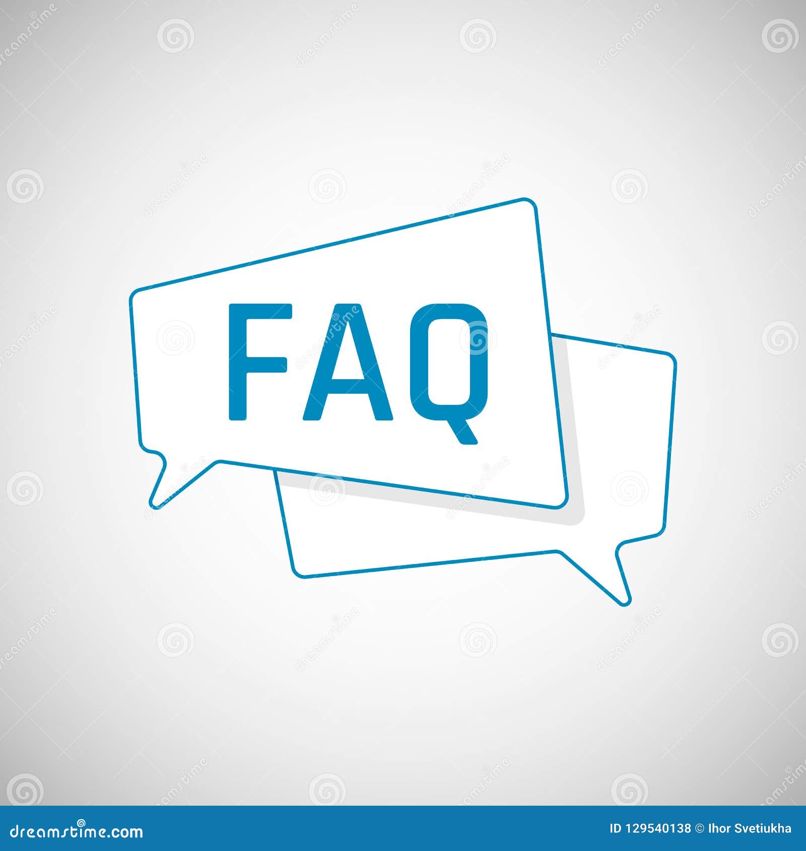 FAQ Icon. Frequently Asked Question As Blue Speech Bubble. Element of ...