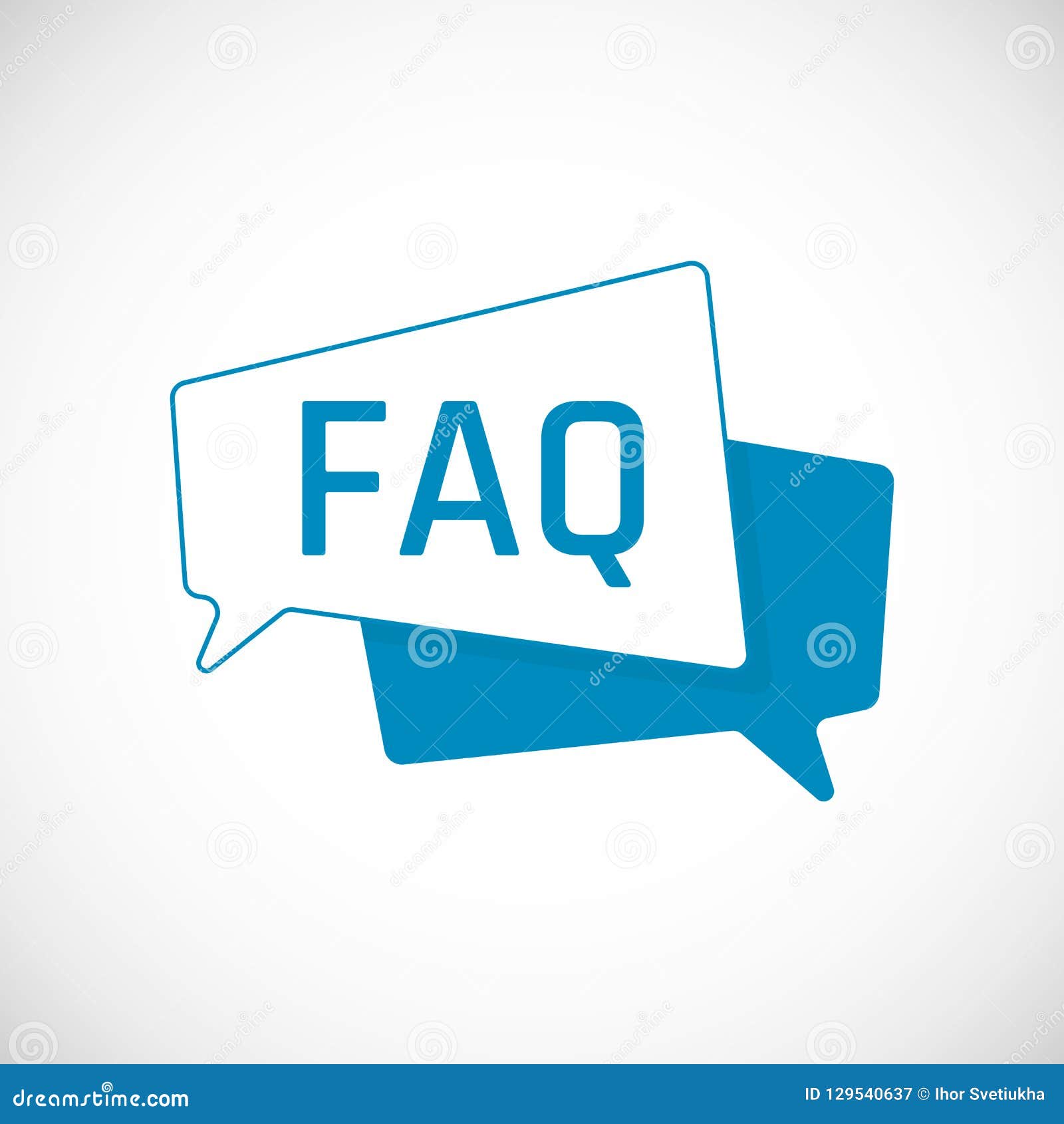 FAQ Icon. Frequently Asked Question As Speech Bubble. Element of Web ...