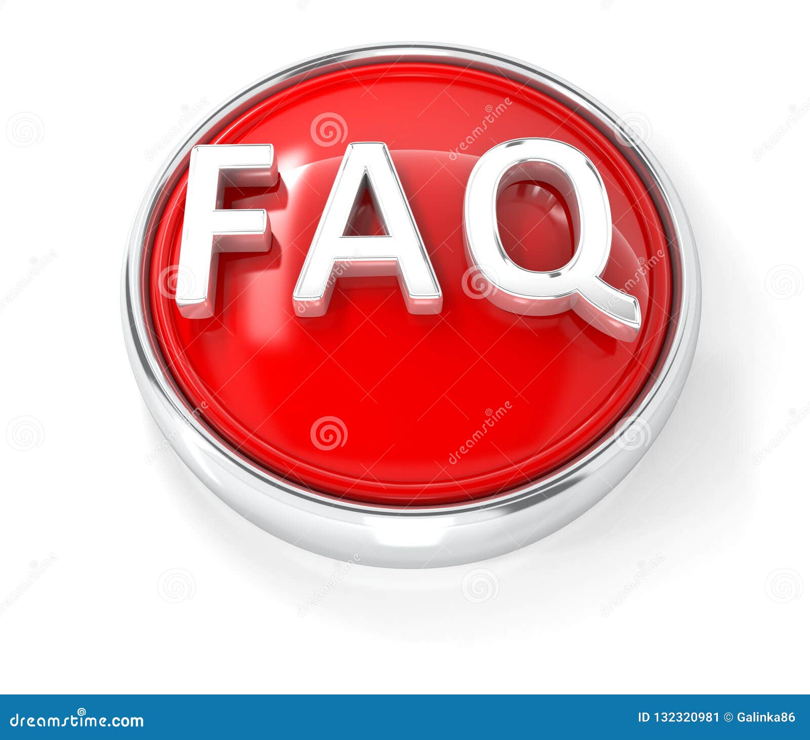 FAQ Icon on Glossy Red Round Button Stock Illustration - Illustration ...