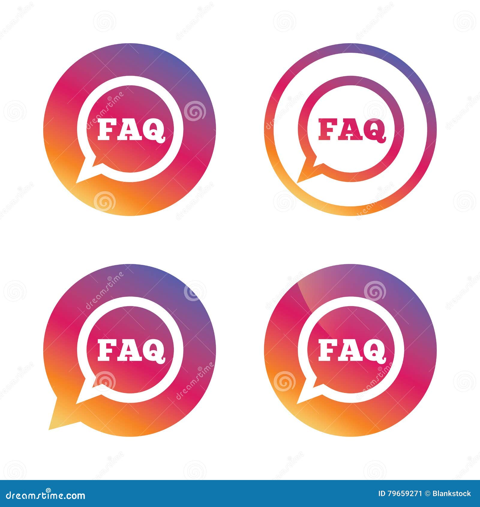 FAQ Information Sign Icon. Help Symbol. Stock Vector - Illustration of ...