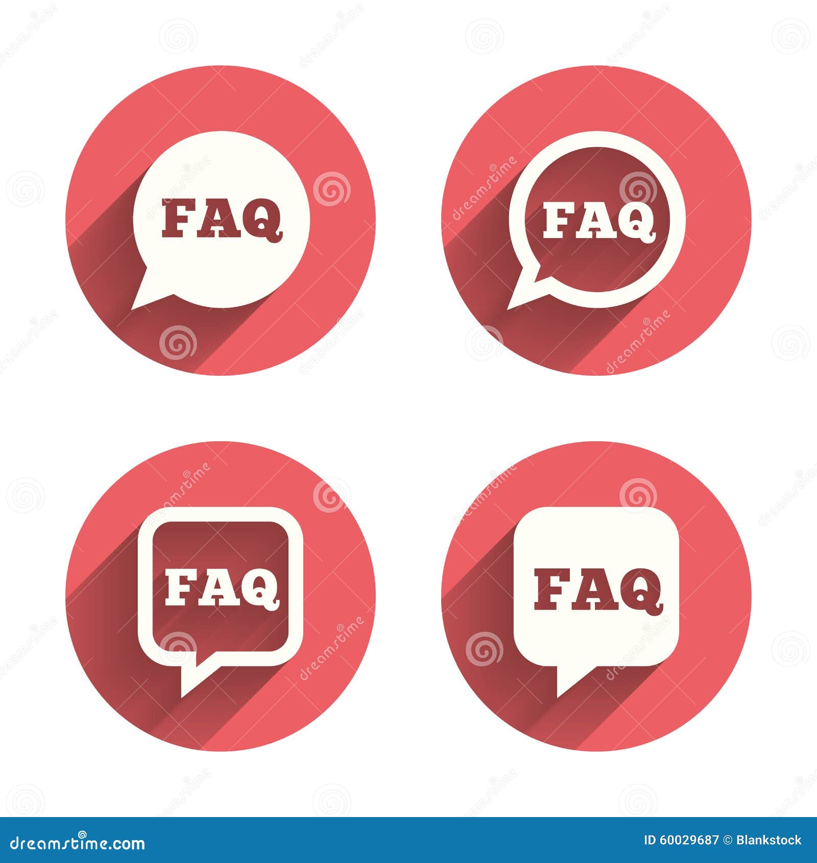 FAQ Information Signs. Help Speech Bubbles Stock Vector - Illustration ...