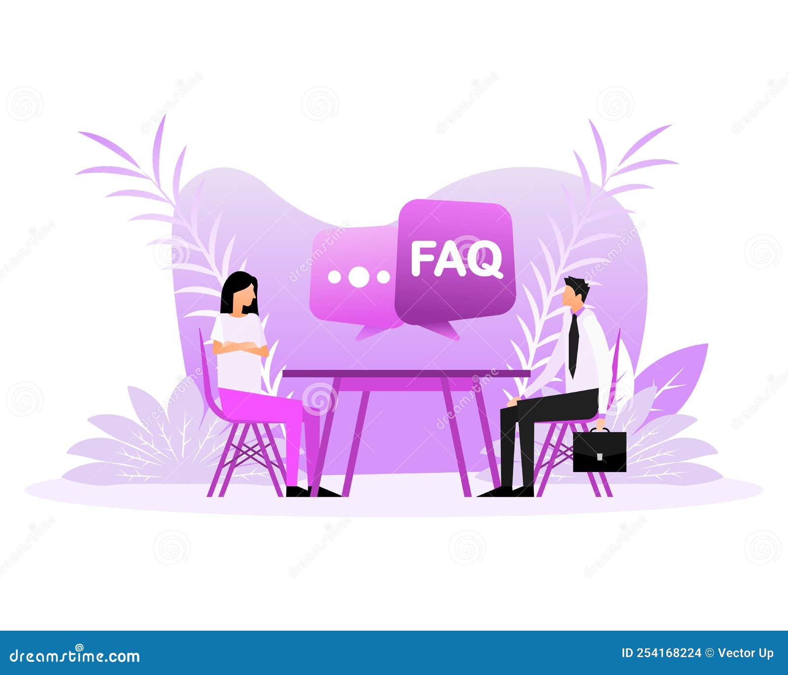 Faq People in Flat Style. Faq, Support, Help Concept Stock Vector ...