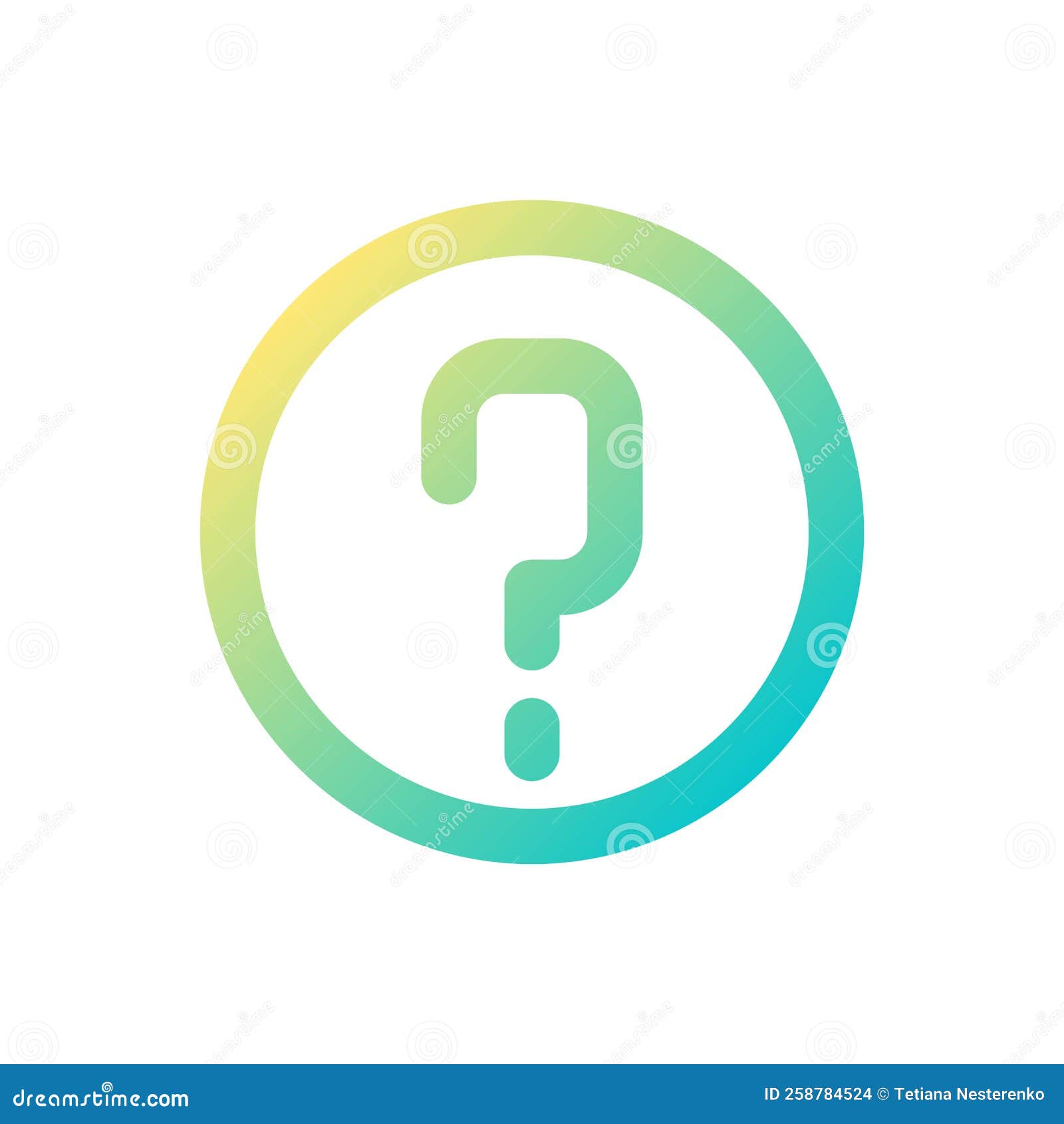 FAQ Pixel Perfect Gradient Linear Ui Icon Stock Vector - Illustration of online, lineart: 258784524