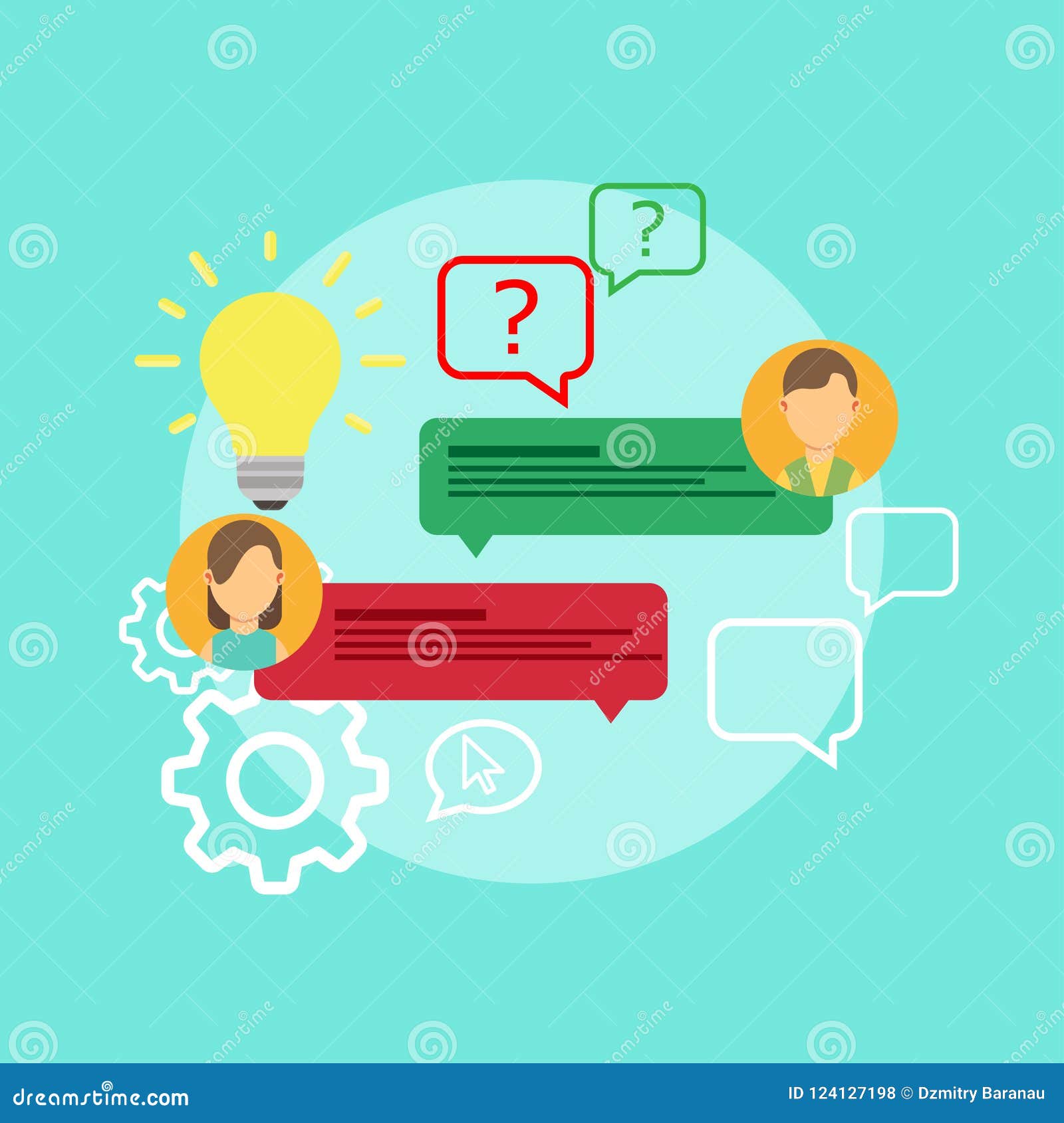 FAQ Problem Question Icon Solution Vector. Isolated Ask Creative ...