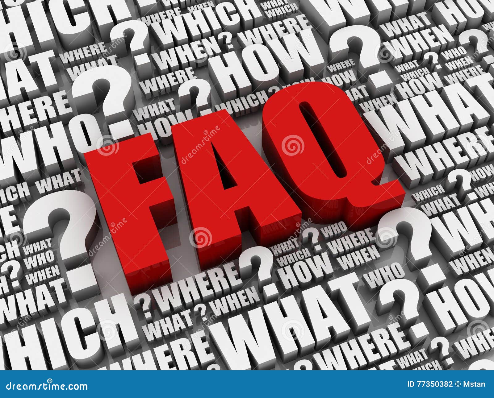 Faq Question Letters 3d Illustration Stock Illustration - Illustration ...