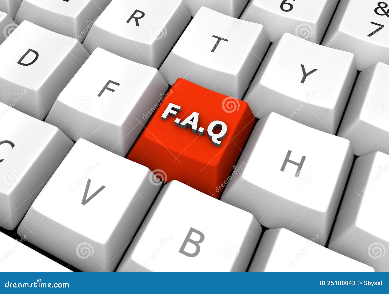 FAQ Red Pc Keyboard Button stock illustration. Illustration of question ...