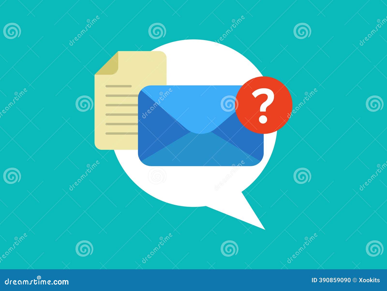 Envelope With Document And Round Green Check Mark Icon. Successful E ...