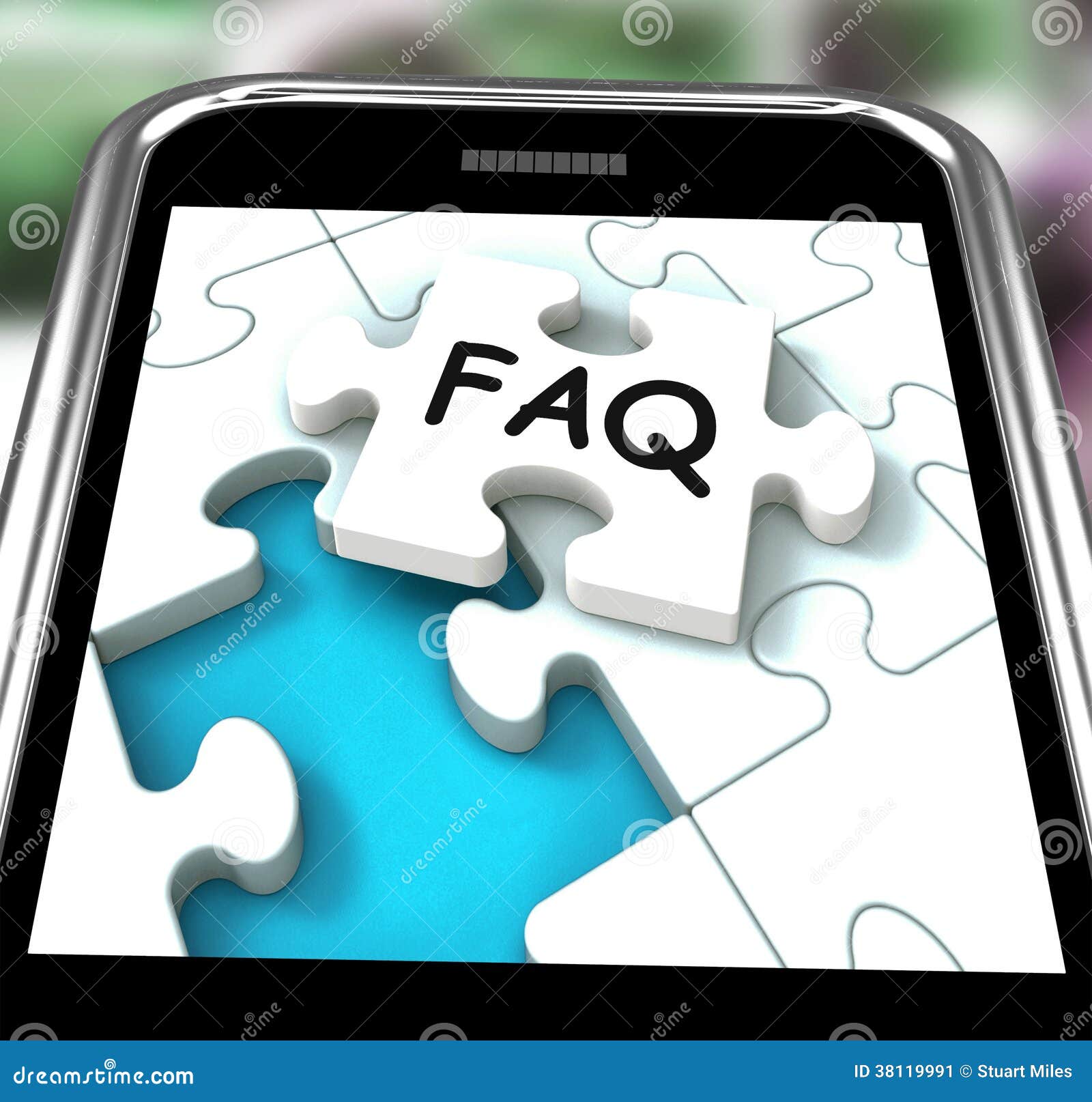 FAQ Smartphone Means Website Questions and Solutions Stock Illustration ...