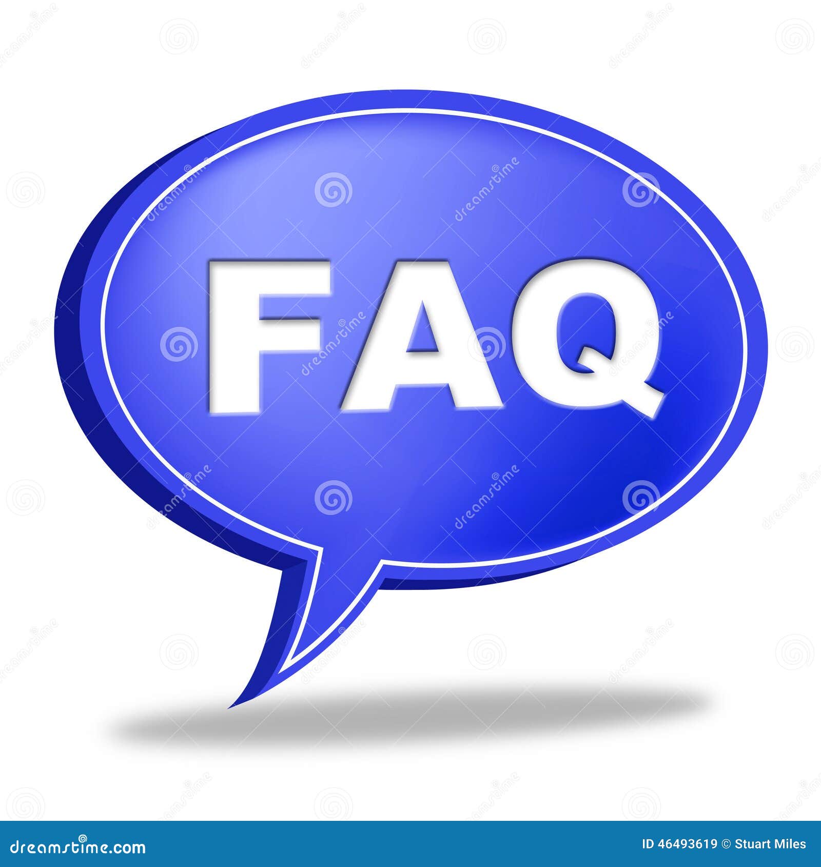 Faq Speech Bubble Means Information Asking and Questions Stock ...
