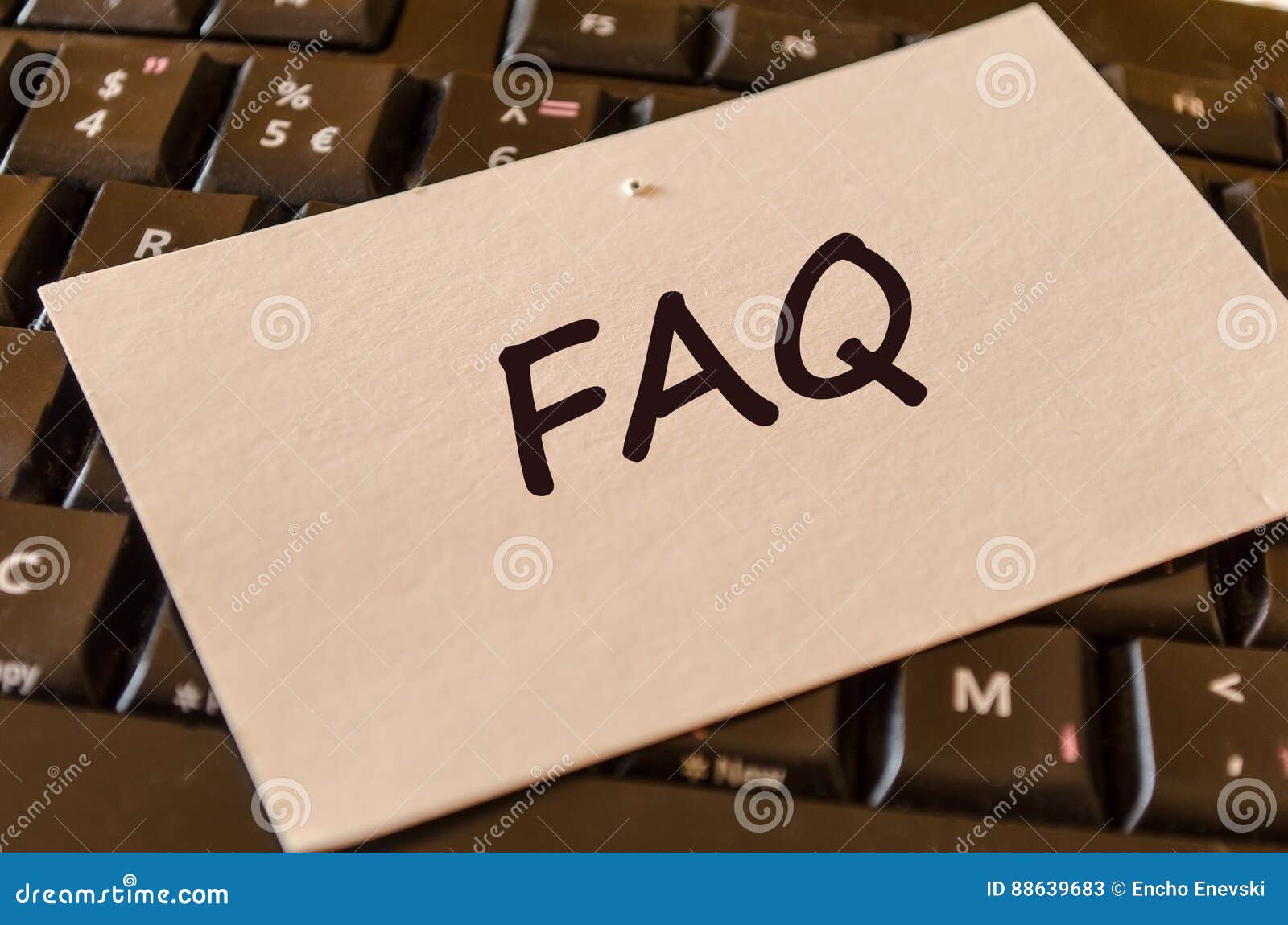 Faq text note stock image. Image of service, solution - 88639683