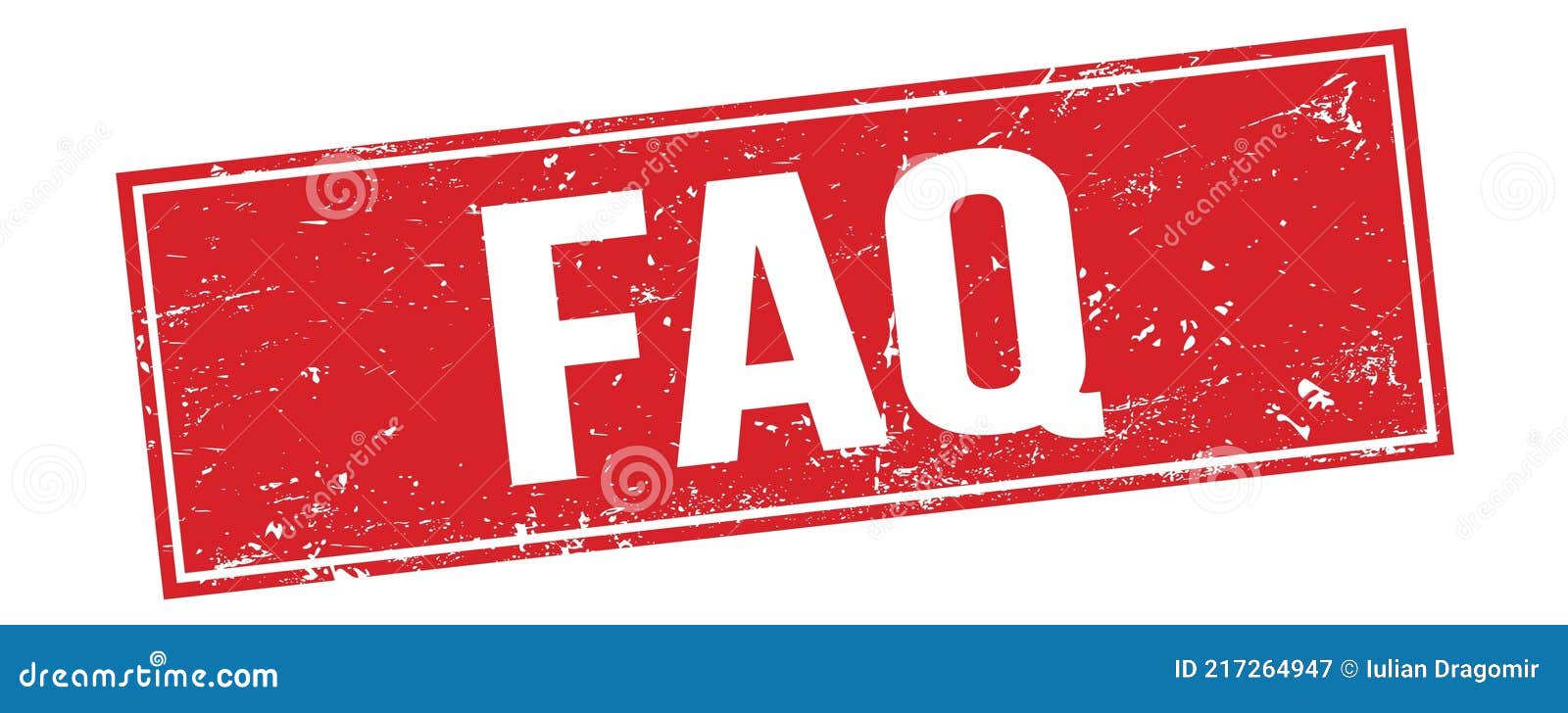 FAQ Text on Red Grungy Rectangle Stamp Stock Illustration ...