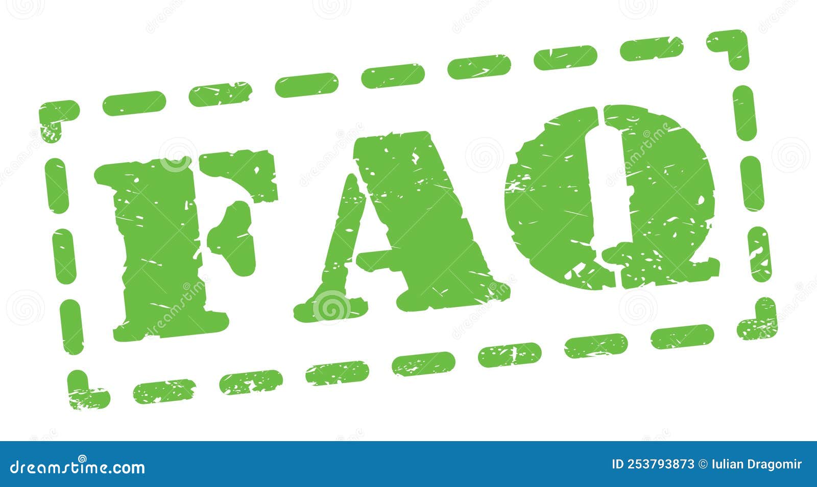 FAQ Text Written on Green Stamp Sign Stock Illustration - Illustration ...