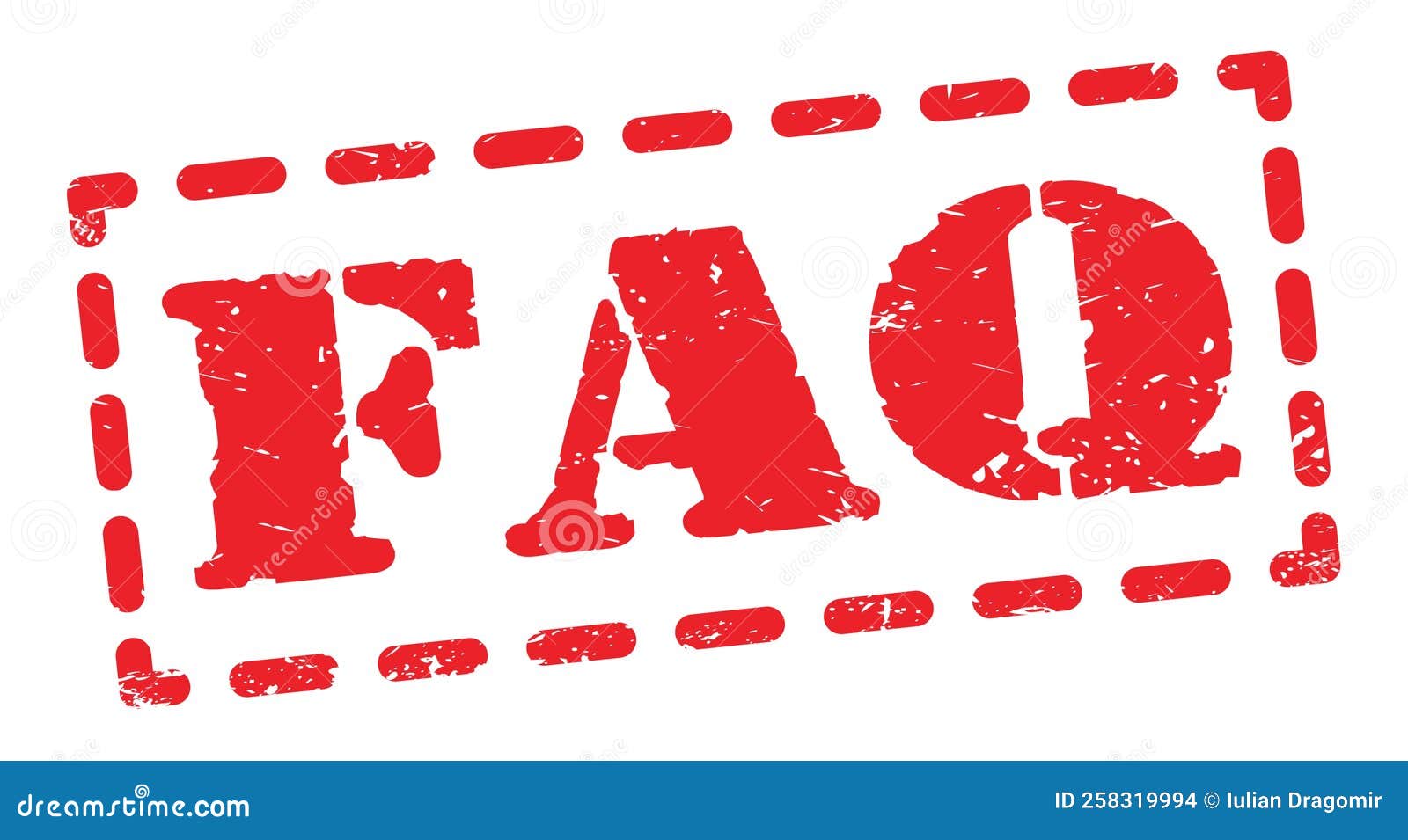 FAQ Text Written on Red Stamp Sign Stock Illustration - Illustration of ...